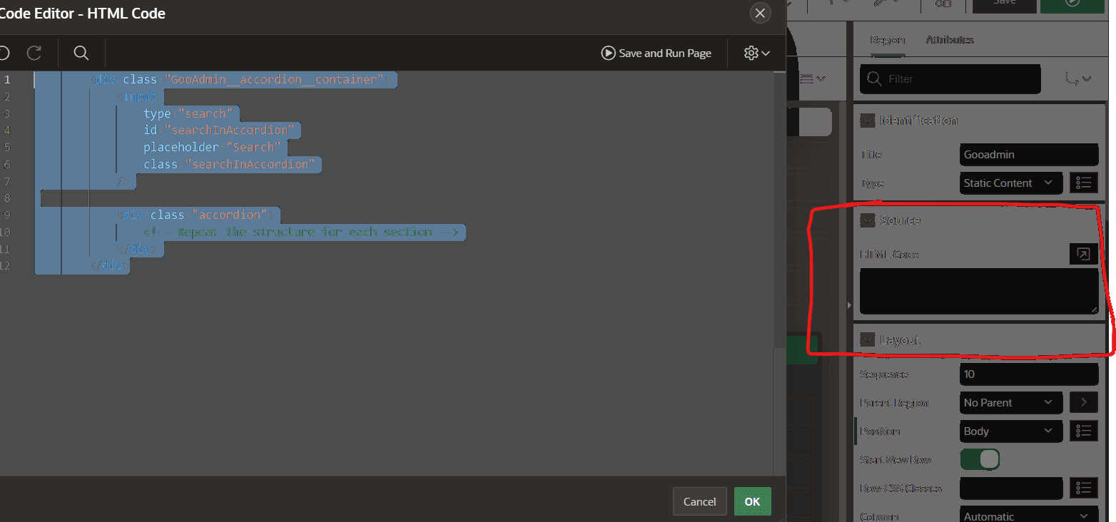GooAdmin accordion container