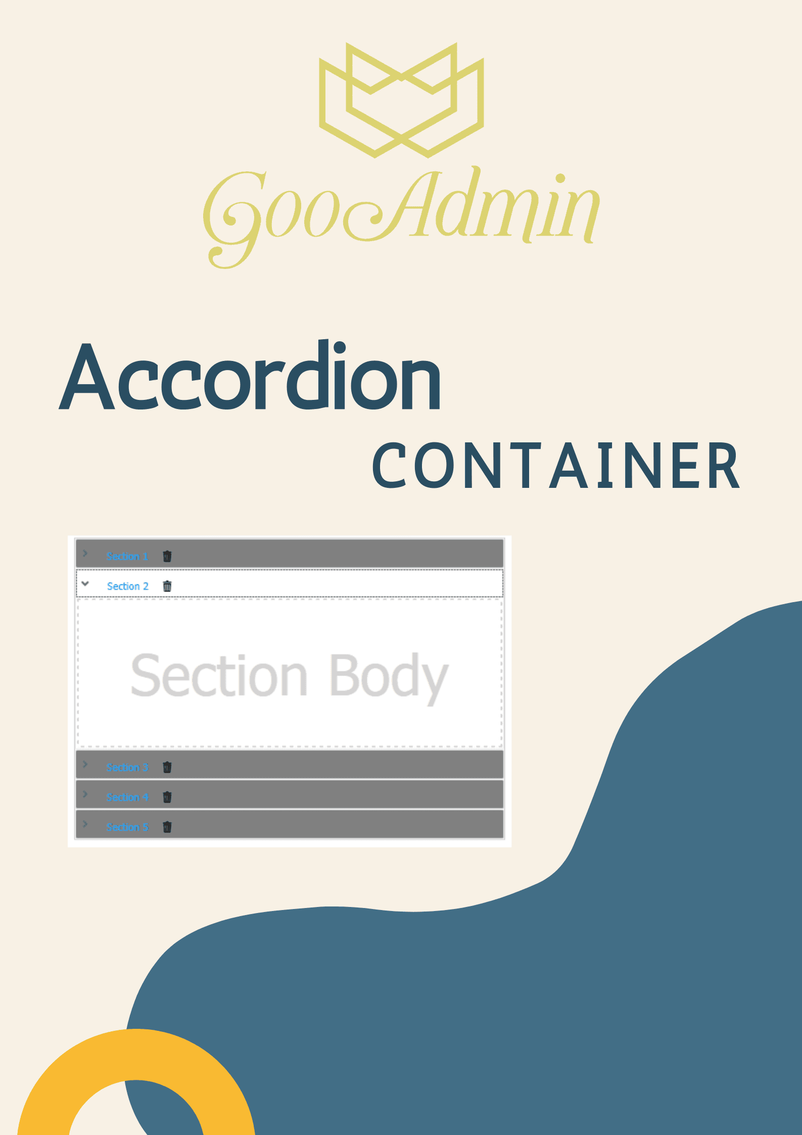 GooAdmin accordion container